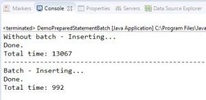 Hướng dẫn Java JDBC, Xử lý batch trong JDBC, Code ví dụ Batch Insert