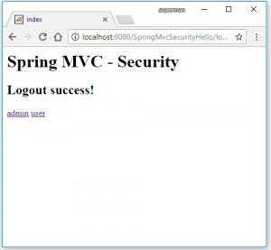 Code ví dụ Spring MVC Security Hello World - XML Config - STACKJAVA
