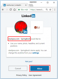 Code ví dụ Spring Boot Security đăng nhập bằng Linkedin - STACKJAVA