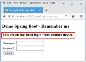 Code ví dụ Spring Boot Concurrent Session Control/ Max Session