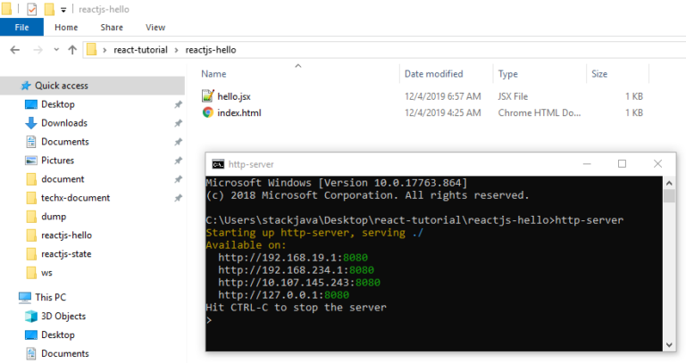 Code Ví Dụ React Reactjs Hello World Stackjava